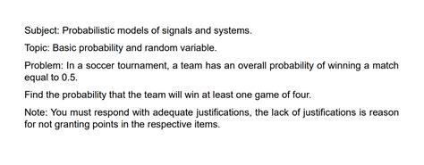 Solved Subject Probabilistic Models Of Signals And Chegg