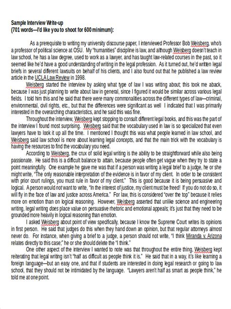 Interview Note Taking Template