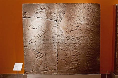 Assyrian Apkallu Figure And Sacred Tree Ca 883 859 Bc Brooklyn