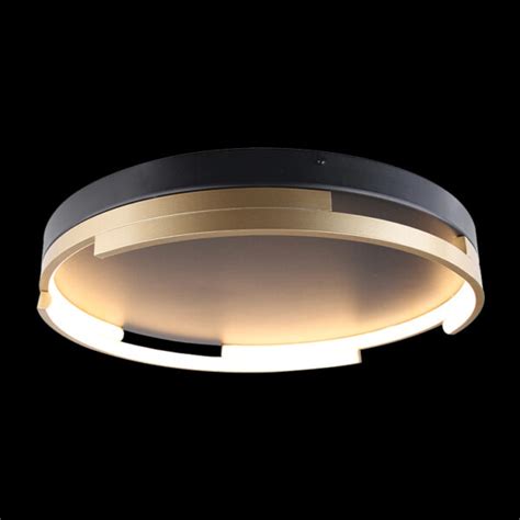 K Light KLC LED6 50 DIMMABLE 230v 40W LED Olympic Ceiling Fitting Black And Satin Gold