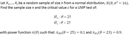 Solved Let X Xn Be A Random Sample Of Size N From A Chegg