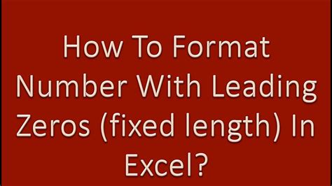 2 Ways To Format A Number With Leading Zeros In Oracle Wtqm