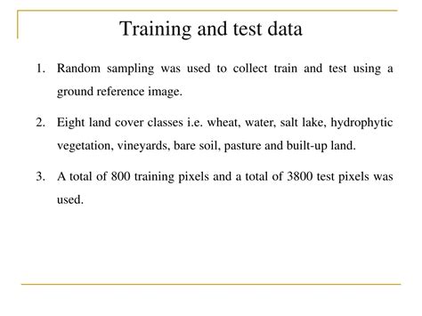 Ppt Fuzzy Entropy Based Feature Selection For Classification Of Hyperspectral Data Mahesh Pal