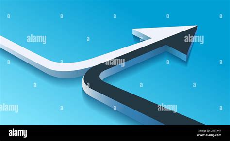 Two 3d Arrows Merging Stock Vector Image And Art Alamy