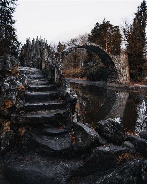 Kromlauer Park Devils Bridge Known As The Rakotzbrücke In 1860 Built