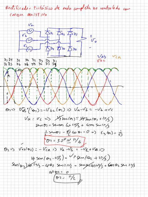 Rectificador Trifásico No Controlado De Onda Completa Con Carga R Pdf