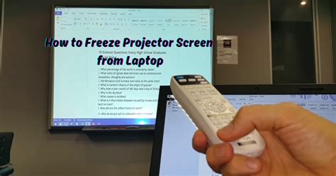 How To Freeze Projector Screen From Laptop