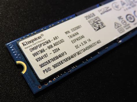 SSD 256GB Kingston OM8PDP3256B 3D TLC M.2 2280 NVMe PCIe Gen.3 x4 (40)