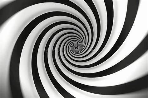 Black And White Hypnotic Spiral Pattern Stock Image Image Of Depth Circle 324145157