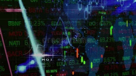 Animation Of Statistics And Data Processing Over World Map Stock Footage Video Of Interface