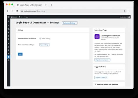 login page ui customizer cloudredux