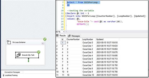 For Loop Container In Ssis