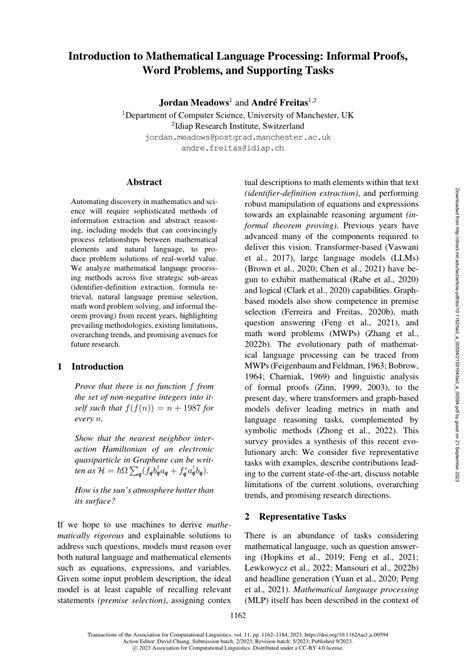 pdf introduction to mathematical language processing informal proofs
