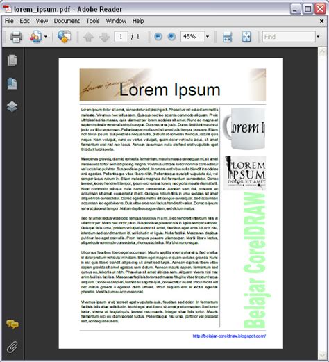 Membuat File PDF Dengan CorelDRAW Belajar CorelDRAW