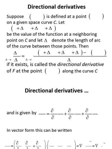 L3a Directional Derivatives Tangent Plane And Vector Operators Pdf Derivative Gradient