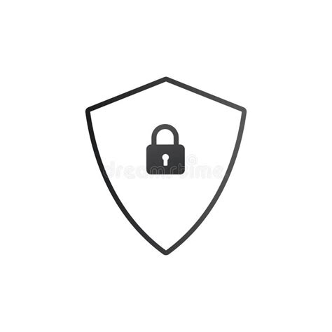 Abstract Security Shield With Lock Security Icon Lock Security Icon Vector Illustration