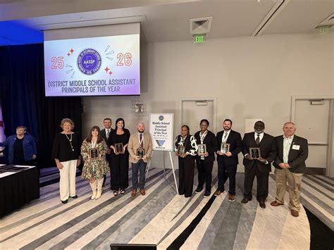 Aassp Middle School Assistant Principals Of The Year Recognized Clas