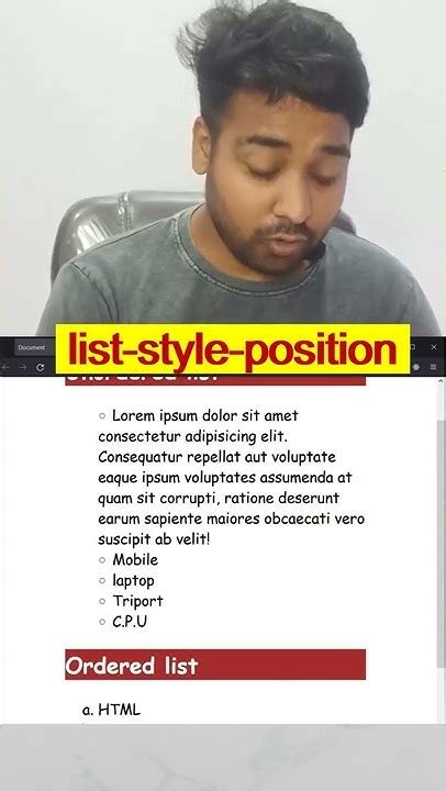 List Style Position In Css Youtube