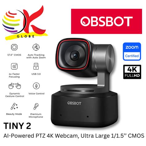 Obsbot Tiny 2 Tiny 2 Lite Ai Powered Ptz 4k Camera With Built In Dual