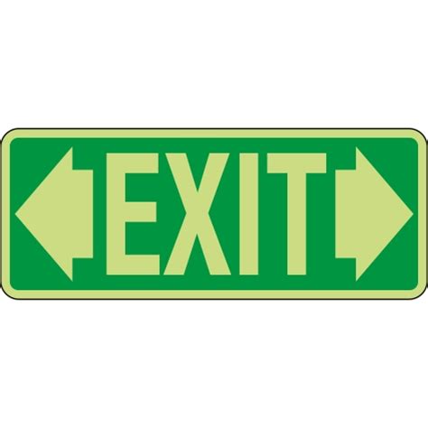 Luminous Exit Sign Exit Double Arrows
