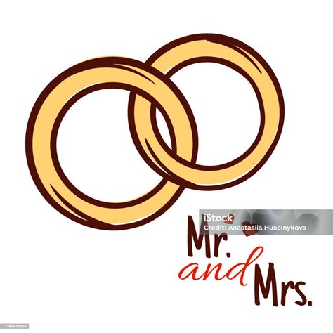 미스터 앤 미세스 골드 결혼 반지 손으로 그린 웨딩 벡터 일러스트 레이 션 배너 포스터 카드에 대 한 14에 대한 스톡 벡터 아트 및 기타 이미지 Istock