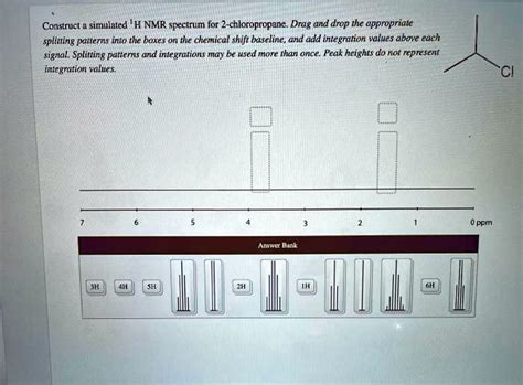 Solved Construct Simulaled H Nmr Spectrum For 2 Chloropropane Drag