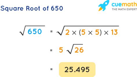 Square Root Of 650 How To Find Square Root Of 650 [solved]