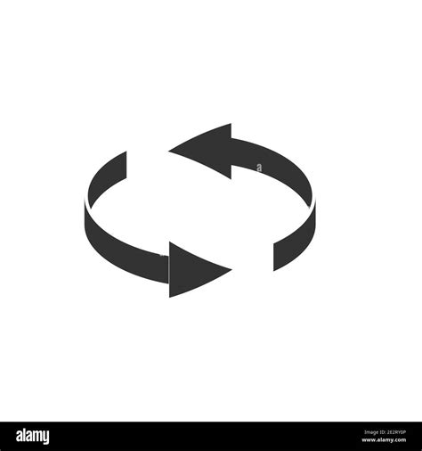 Spin Rotate Arrow Vector Icon Reload Round Symbol Stock Vector Image