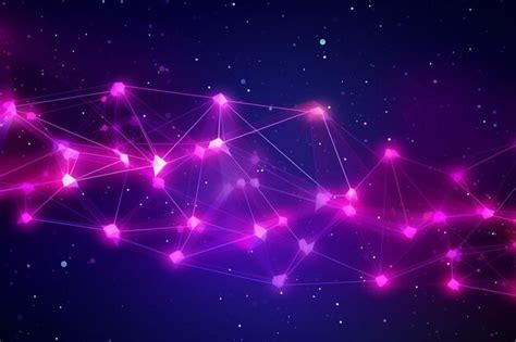 Abstract Plexus Design With Connecting Lines And Dots Premium Ai