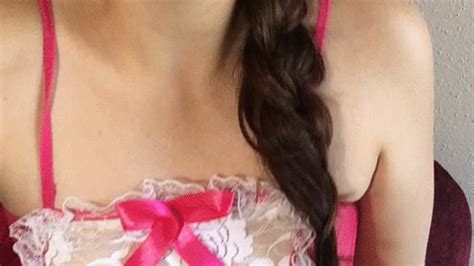 Sexy Goddess D Dressed Up In Pink Maid Costume Smoking White Filter Cigarette In Glasses