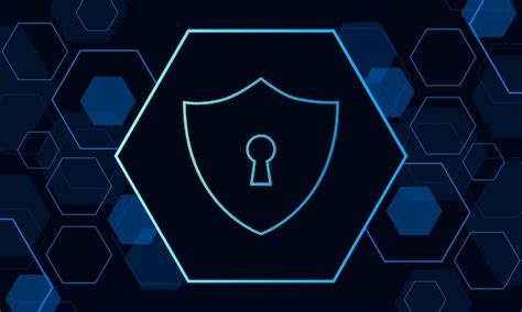 Premium Vector Cyber Security Technology Concept Shield With Keyhole Icon Personal Data