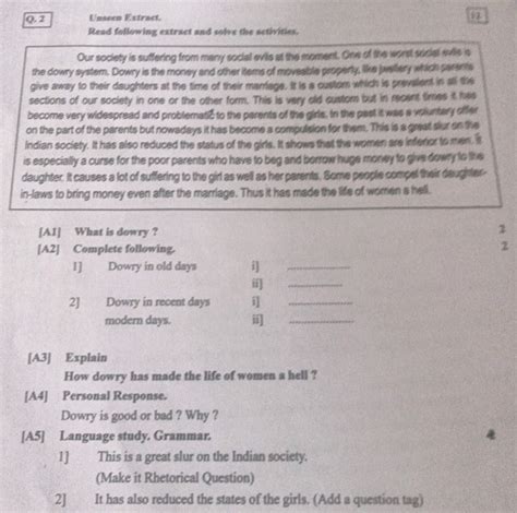 02 Unseen Extract 12 Read Following Extract StudyX