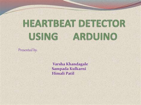 heart beat detector using arduino pptx heart and cardiovascular