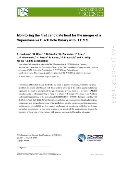 Pdf Monitoring The First Candidate Host For The Merger Of A