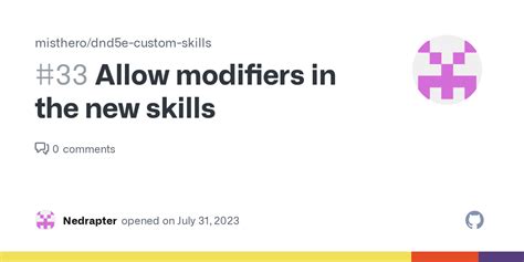 Allow Modifiers In The New Skills · Issue 33 · Mistherodnd5e Custom