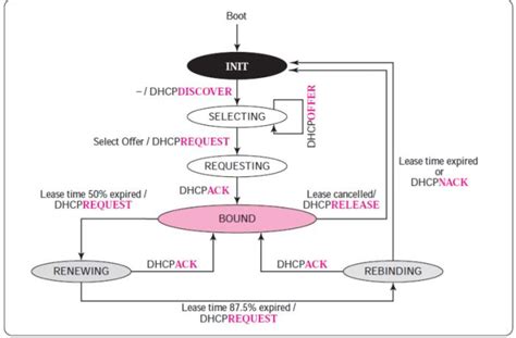 [solved] Describe The Following Client Dhcp Transition Diagram Explain The 4 Configuration