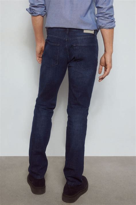 Calças De Ganga Premium Flex Corte Slim Calças De Ganga Para Homem Cortefiel