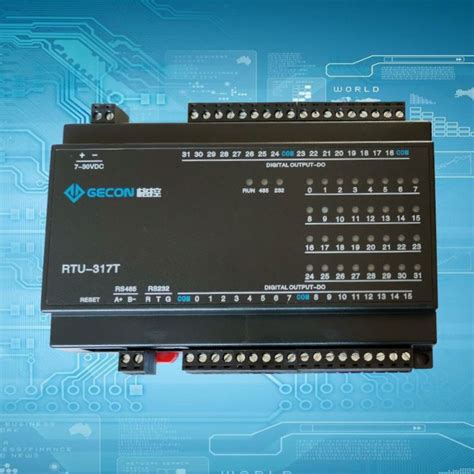 Gecon Rtu 317t Industrial Daq Data Acquisition Digital Output Module Modbus Rtu 32npn Rs485