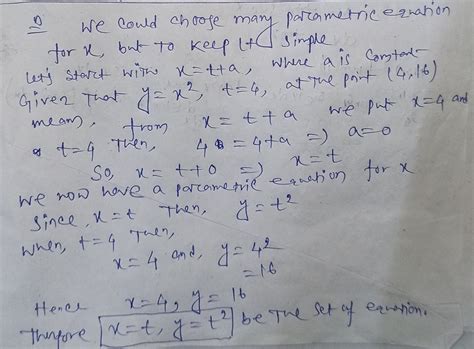 Solved Find A Set Of Parametric Equations For The Rectangular