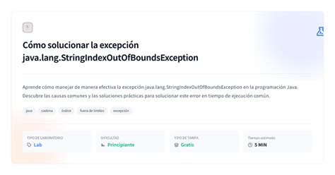 Cómo Solucionar La Excepción Javalangstringindexoutofboundsexception