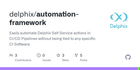 GitHub Delphix Automation Framework Easily Automate Delphix Self