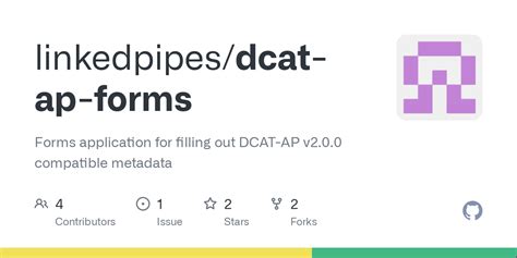 Github Linkedpipes Dcat Ap Forms Forms Application For Filling Out Dcat Ap V2 0 0 Compatible