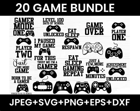 Game Controller Svg Bundle Gaming SVG Bundle Funny Gamer SVG Controller Clipart Controller