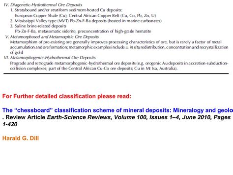 Economic Geology Genetic Classification Of Ores Ppt