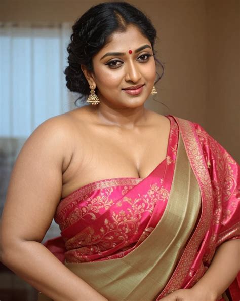 Wearing A Sexy Satin Saree With Strapless Bra Sexy Indian Housewife