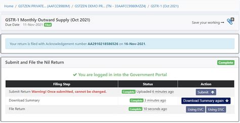 Filing Nil Return Gstr 1