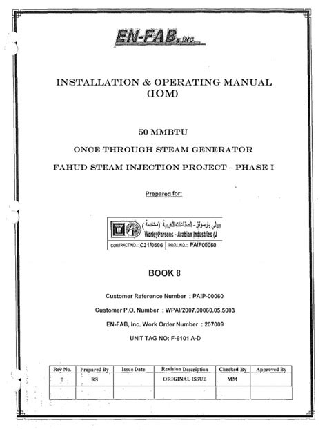 Vol 8 Installation And Operating Manual Iom 50 Mmbtu Book No 8 Pdf
