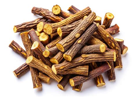 Stunning Aerial View Of Dried Licorice Root Glycyrrhiza Glabra Detailed