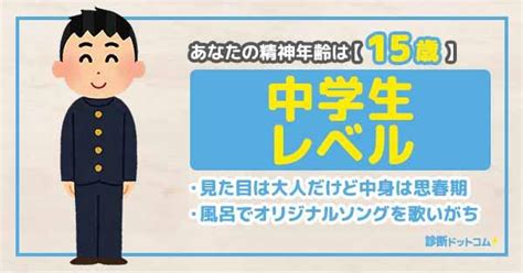 あなたの精神年齢は何歳？ 診断ドットコム