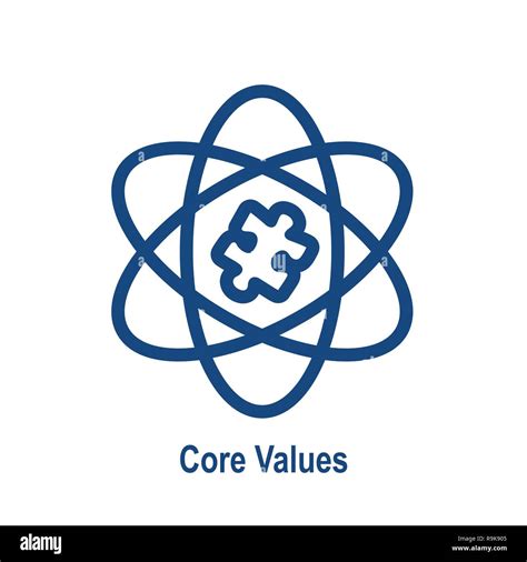 Core Values Outline Line Icon Conveying Specific Purpose Stock Vector